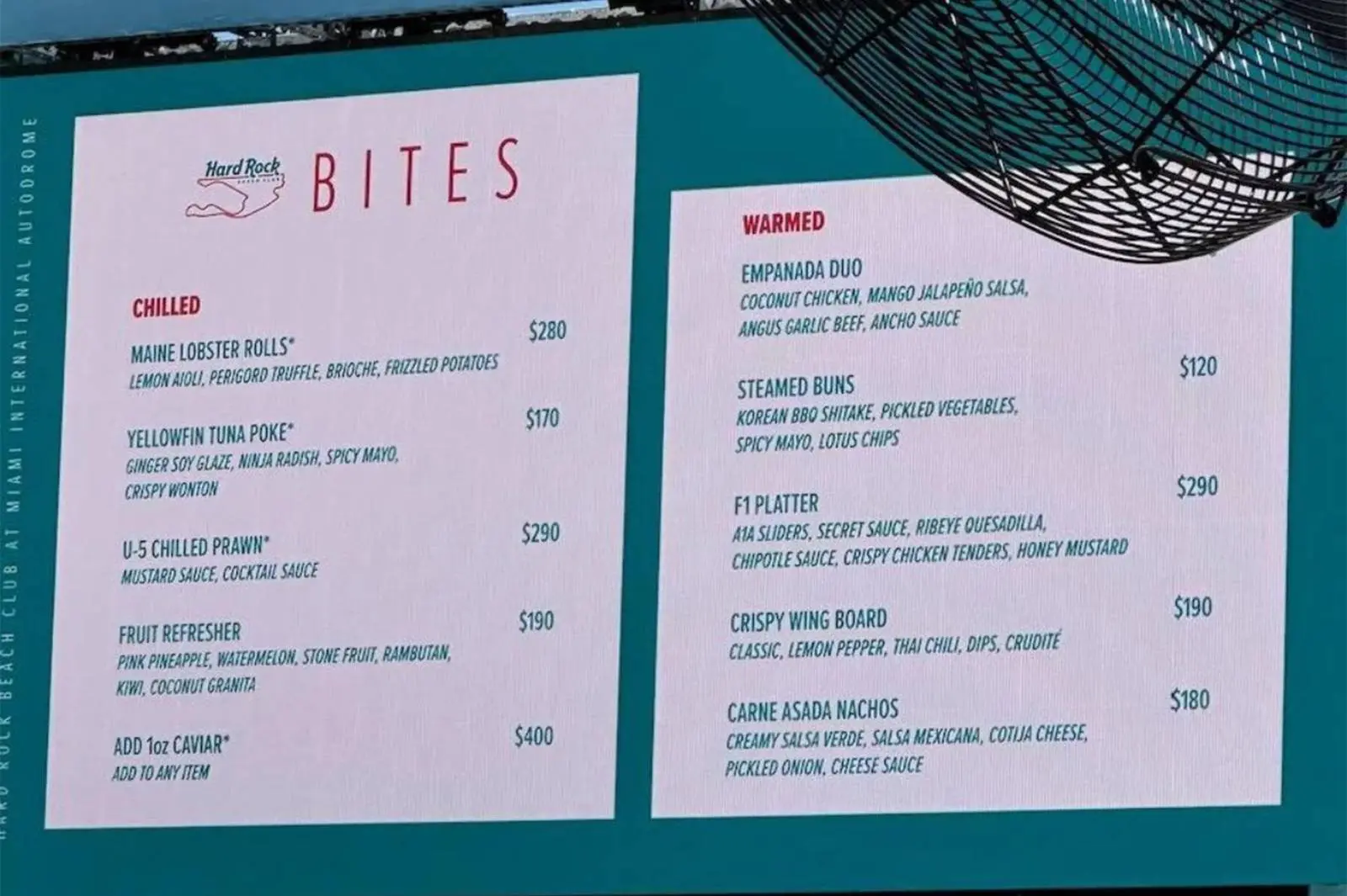 Outrageous Food Prices at the Miami Grand Prix