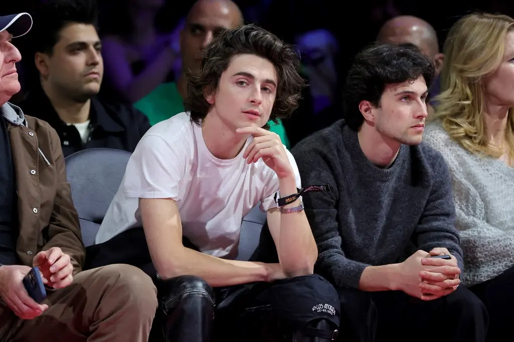 Timothée Chalamet and KAT Link Up at the Knicks Game