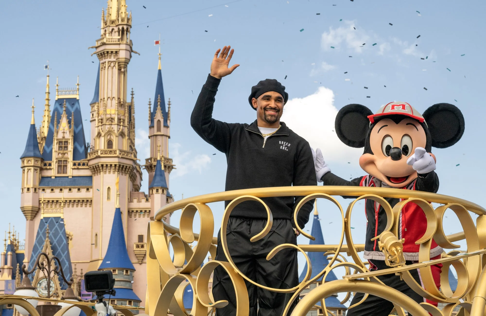 Jalen Hurts Celebrates Super Bowl Win at Disney World!